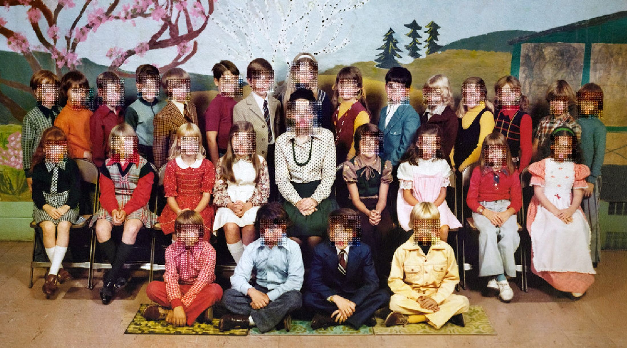Reunion — Hand-Embroidered School Class Portraits - Photographs and ...