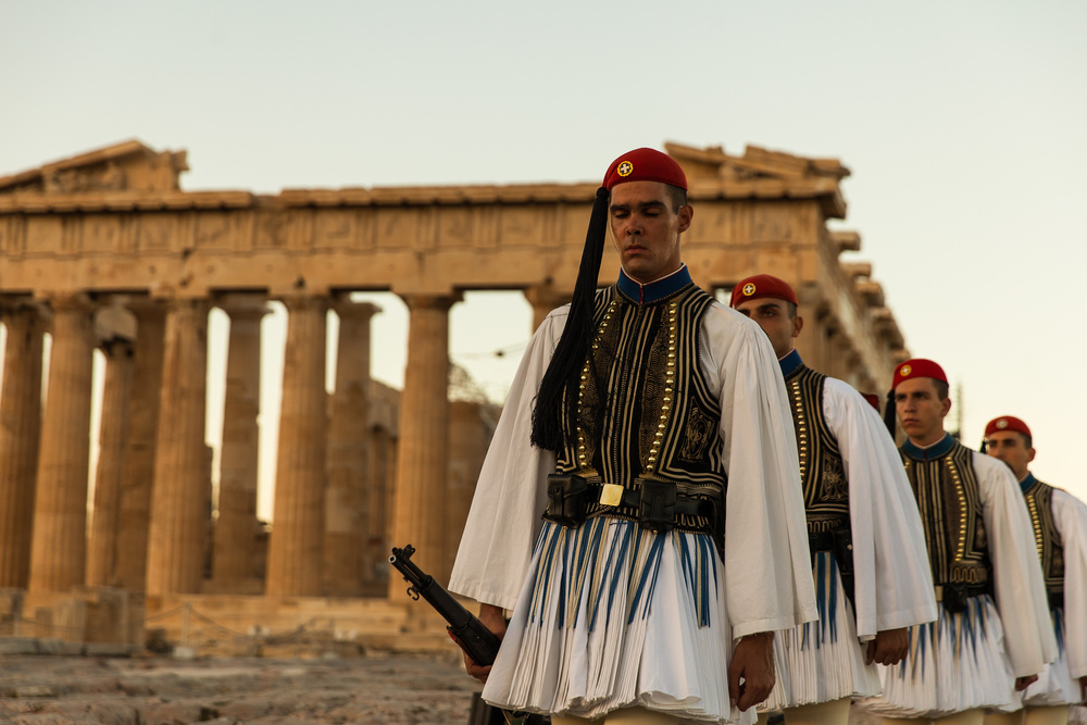 Dimitris Vlaikos - Greece’s Presidential Guard in Acropolis | LensCulture