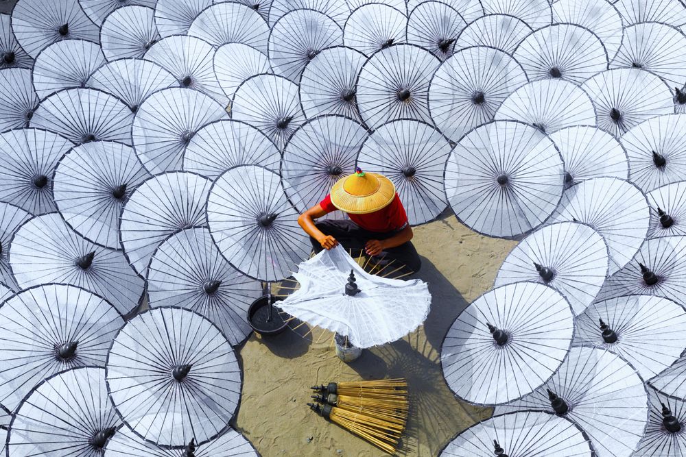 Hlaing Myint Min - Making Umbrellas | LensCulture
