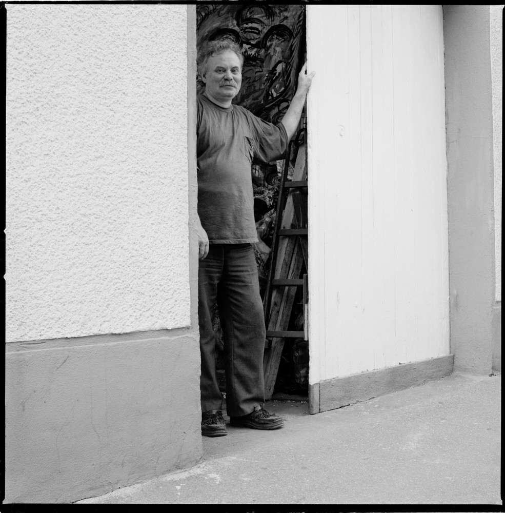 Alfred Ritter - Artist Atelier Painter Künstler Artrist analogue black ...