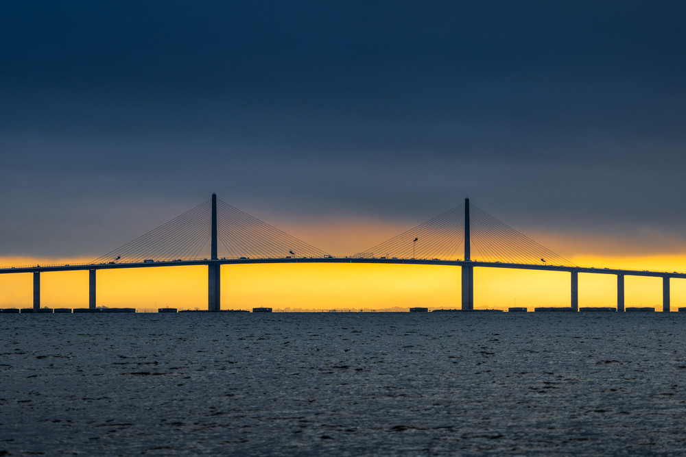 Joanne Clement - Skyway bridge at sunset | LensCulture