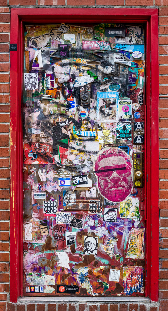 Barton Lewis - New York doors: graffiti & sticker art | LensCulture